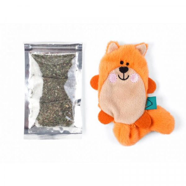 Zoon - Nip-it Refillable Catnip Fox Cat Toy - Sachet Included – Southwood Garden Centre