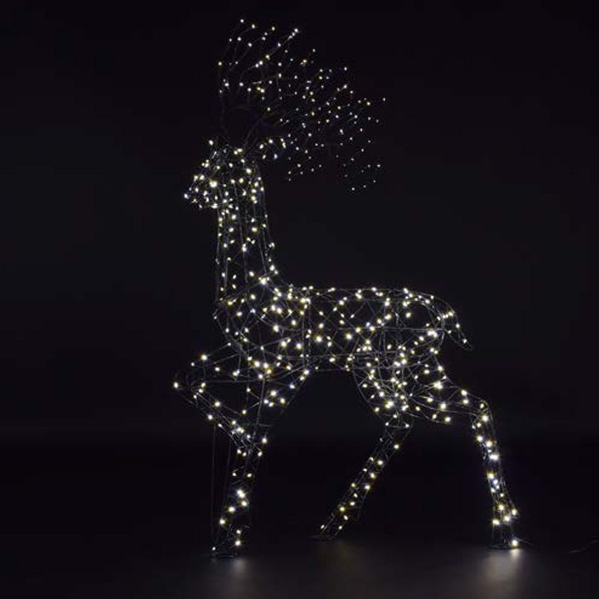 NOMA 1.4m Grey Richmond Stag with Branch Antlers & Duo Bulb Lights ...