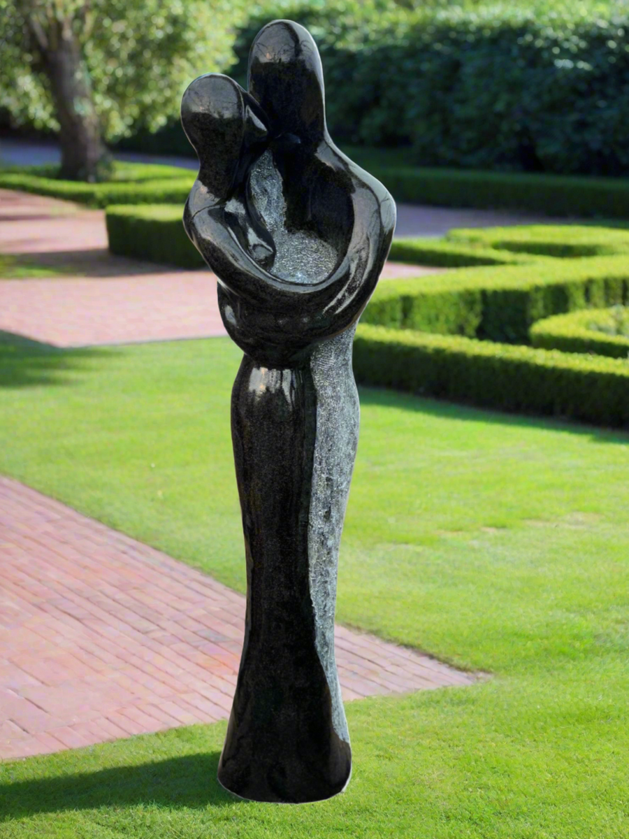 X-Large Hera Stone Effect Couple Water Feature with LED Lights - 151cm ...