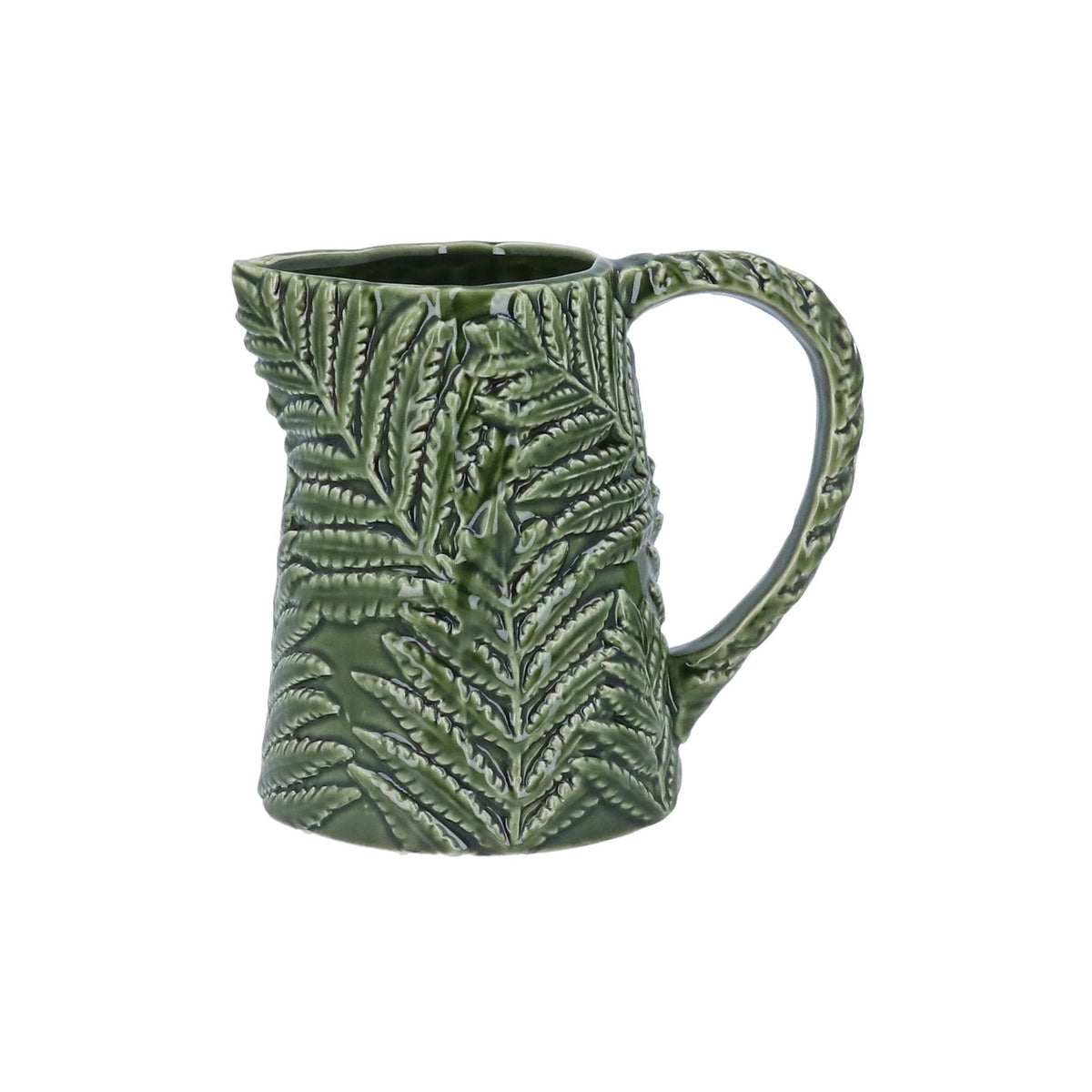Gisela Graham - Green Fern Ceramic Jug 15cm – Southwood Garden Centre