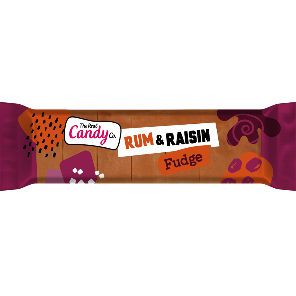 The Real Candy Co. Rum & Raisin Fudge Bar 130g – Southwood Garden Centre