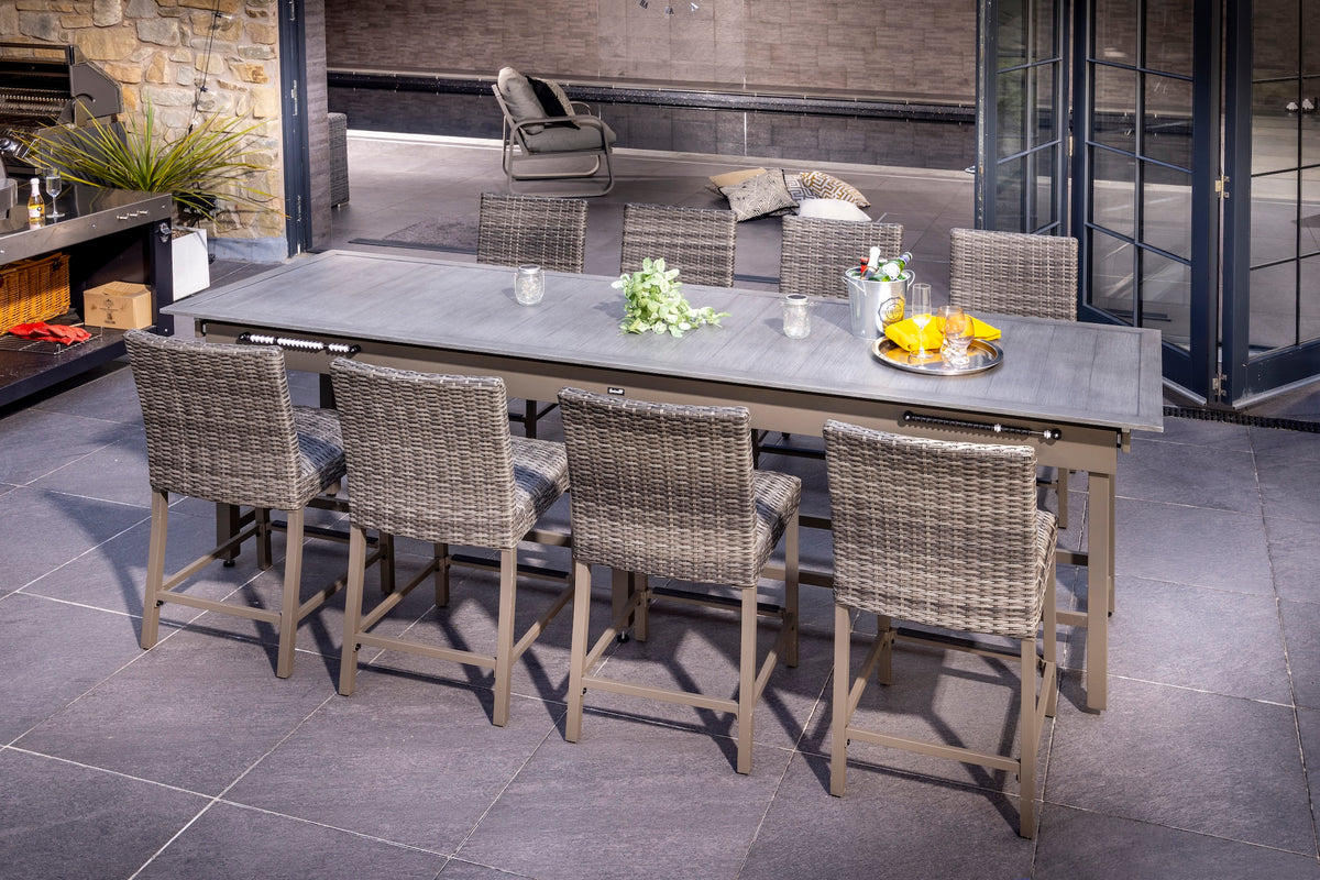 Hartman - Pavilion Outdoor Shuffle Board Multi-Use Games Table with 8 ...