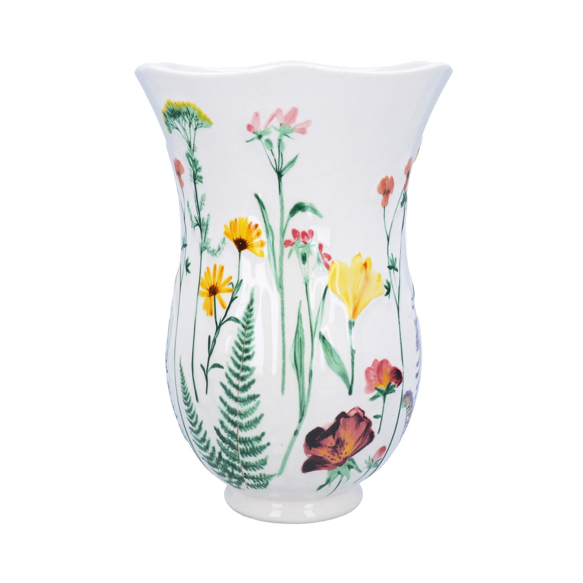 Gisela Graham Ceramic Tall Fluted Floral Vase 24.3cm – Southwood Garden ...
