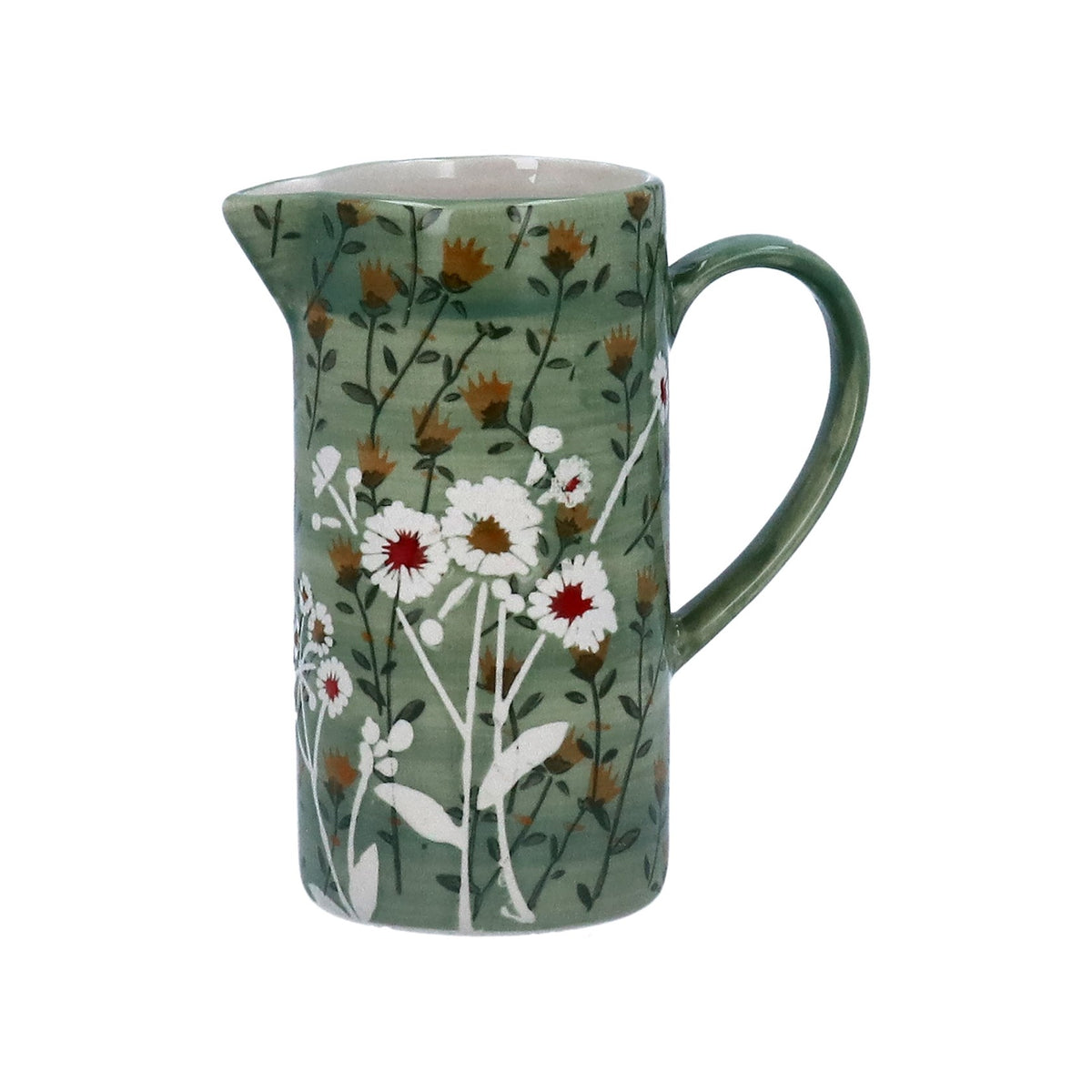 Gisela Graham Stoneware Small Jug Green Wild Daisy – Southwood Garden ...