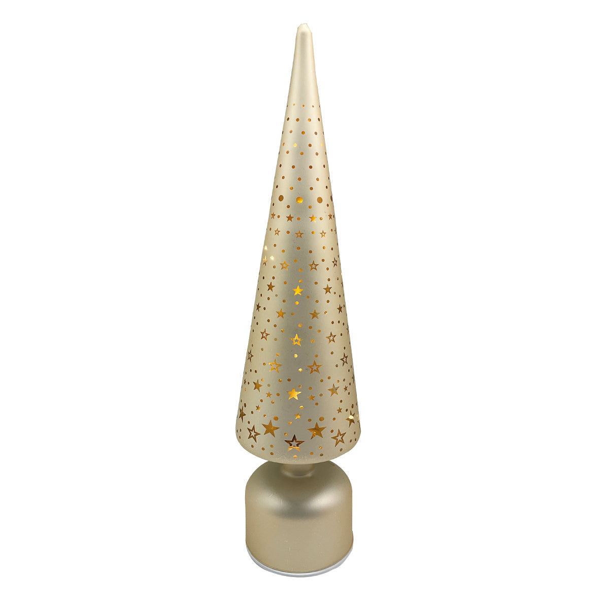 LED Glass Rotating Tree Gold Star - 40cm – Southwood Garden Centre