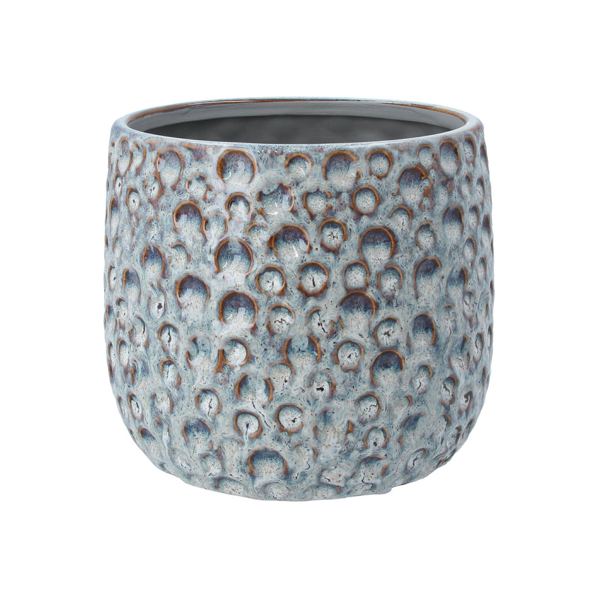 Gisela Graham - Reactive Glaze Moon Stoneware House Plant Pot Cover Me ...
