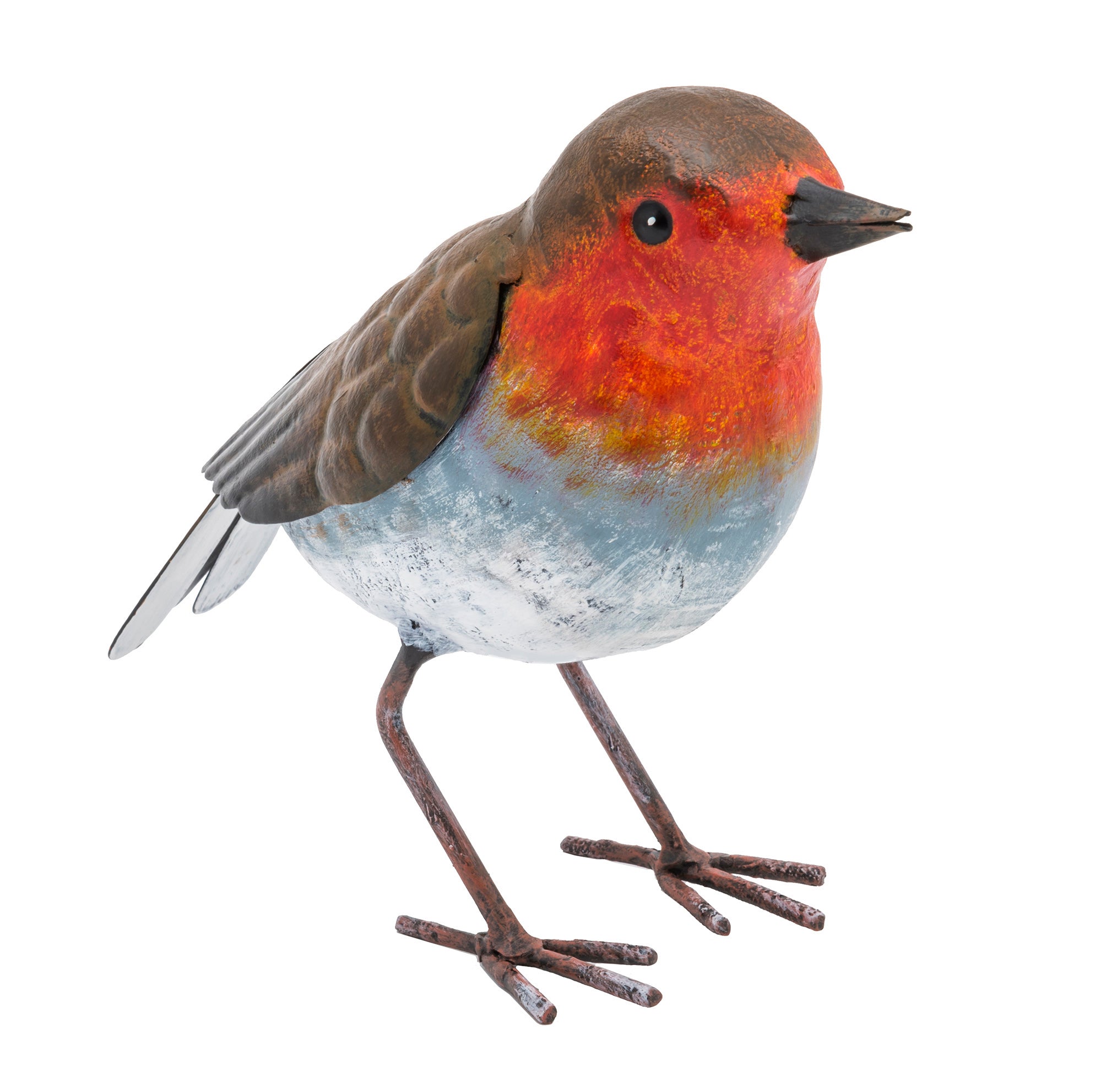 Fountasia Robin Metal Bird Large Garden Ornament – Southwood Garden Centre