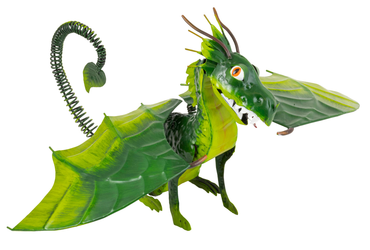 Fountasia Vulcan the Green Dragon Garden Ornament – Southwood Garden Centre