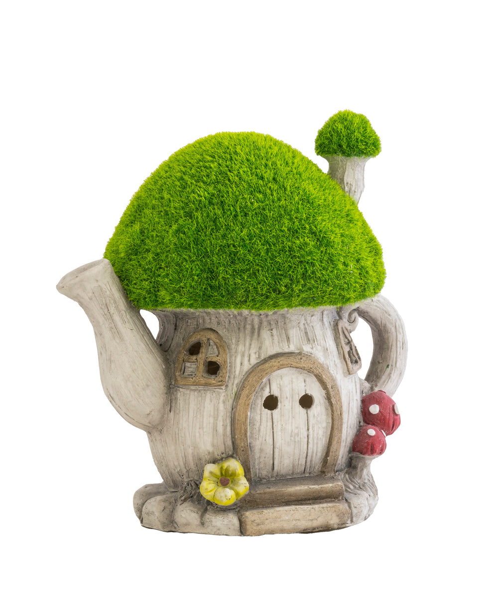 Fountasia Fairy House Teapot - Medium Solar – Southwood Garden Centre