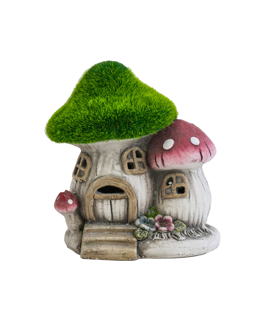Fountasia Fairy House Toadstools - Small Solar – Southwood Garden Centre