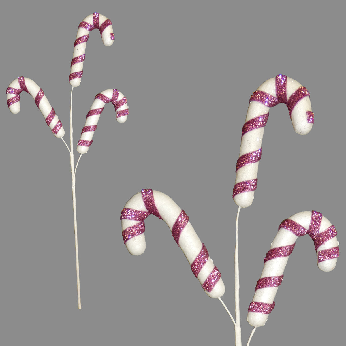 Pink & White 3 Candy Cane Pick- 48cm – Southwood Garden Centre