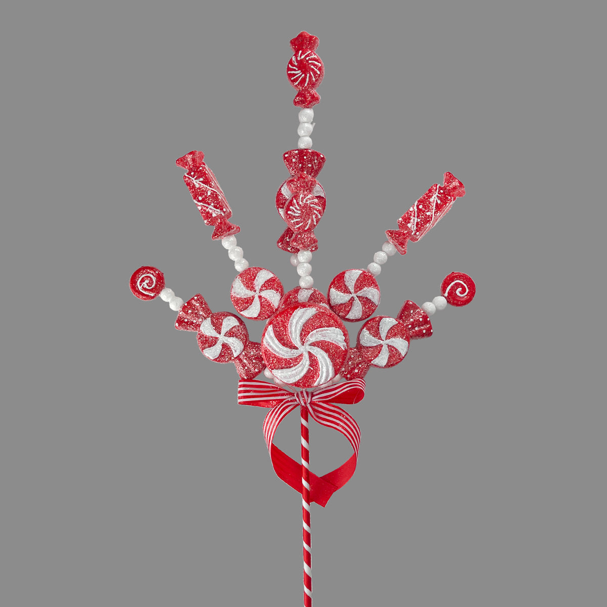 Large Red Candy Cane Themed Sweet Spray - 68cm – Southwood Garden Centre