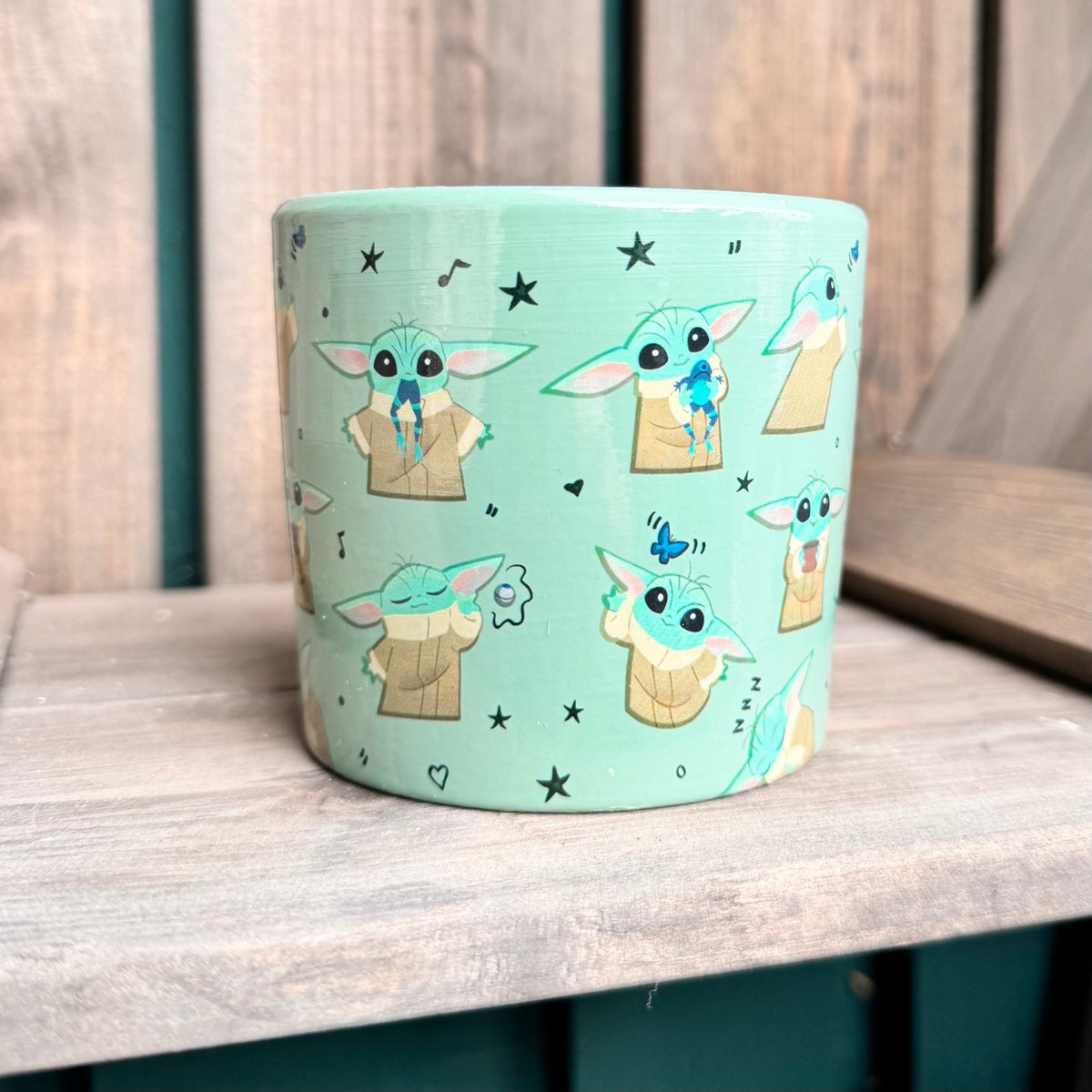 Disney Star Wars GROGU Baby Yoda Green Small House Plant Pot ...