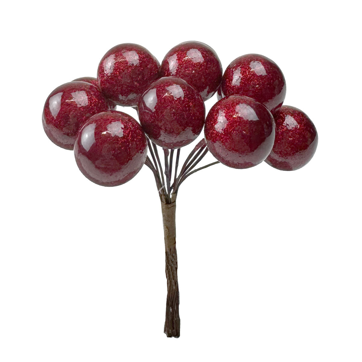 Bunch of 12 Wired Sparkle Red Berries - 18mm – Southwood Garden Centre