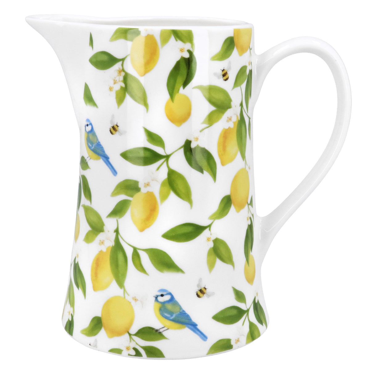 Gisela Graham - Bone China Jug with Lemon & Blue Tit Pattern ...