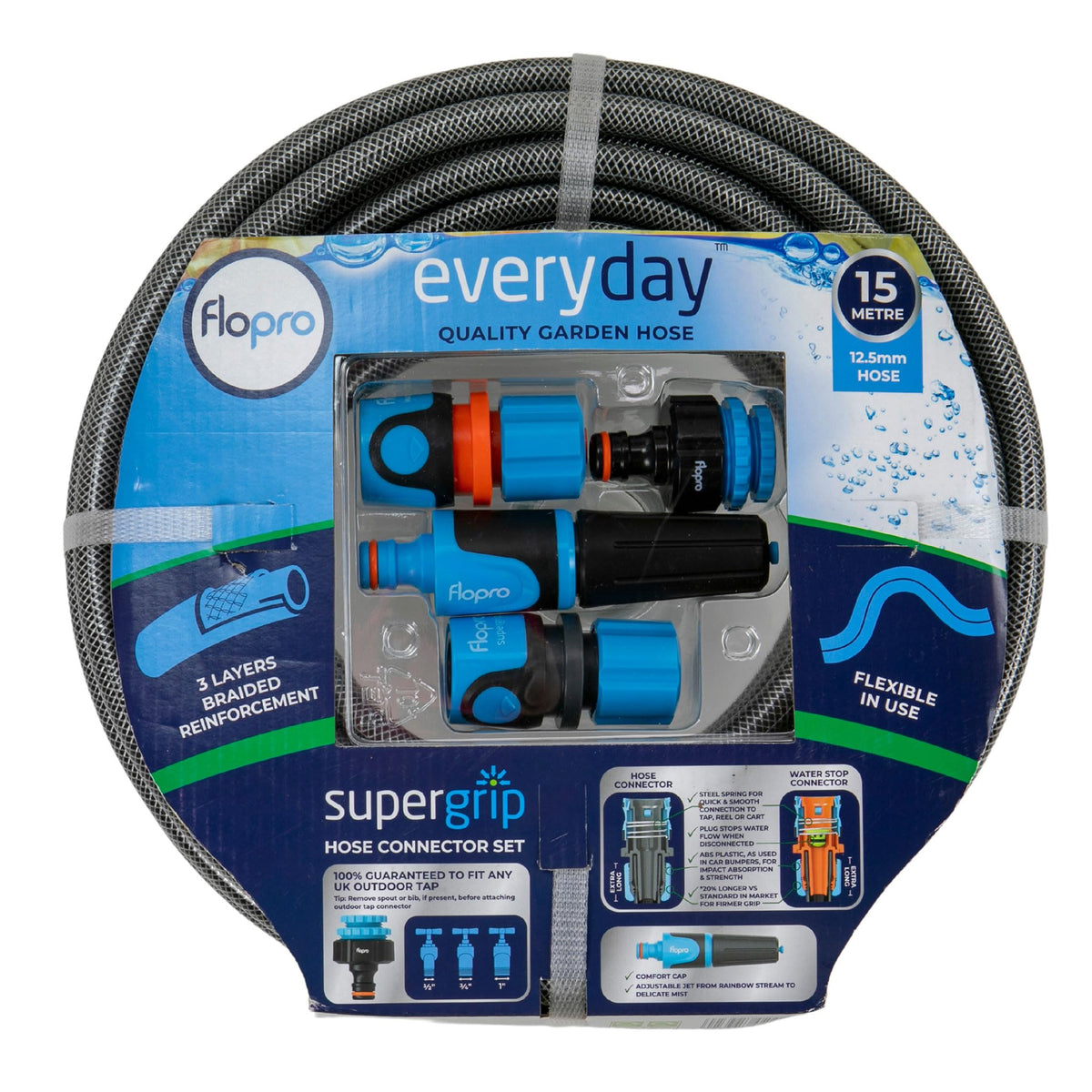 Flopro 15M Hose Complete with Supergrip Hose Connector Set – Southwood ...