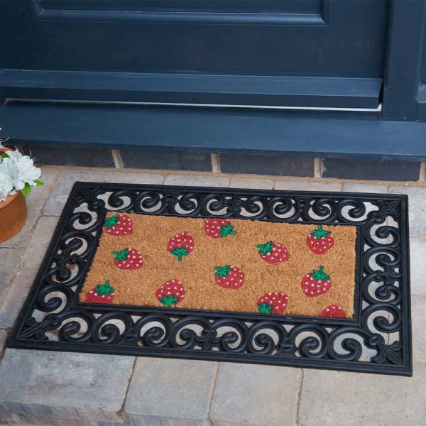 Strawbs! Strawberries Narrow Insert Decoir Door Mat - 53x23cm ...