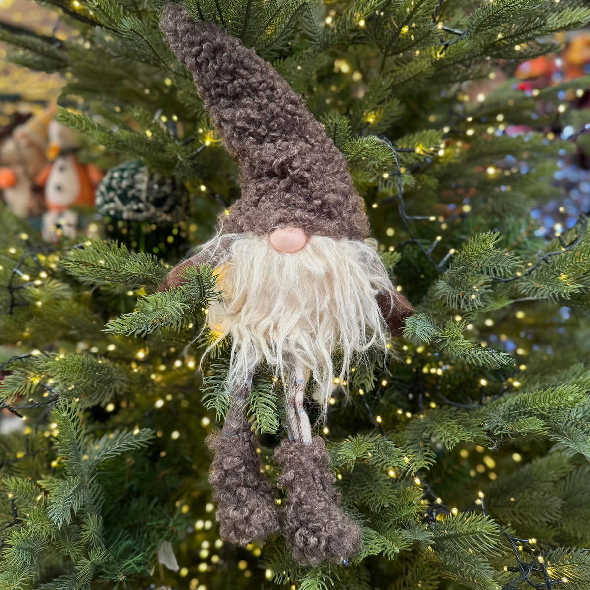 Fizzlewick Brown Fluffy Sitting Gonk with Dangly Legs - 53cm ...