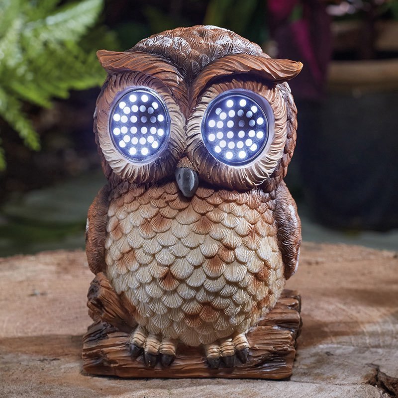 Smart Solar Blinkin' Owl with Moving Light Up Eyes – Southwood Garden ...