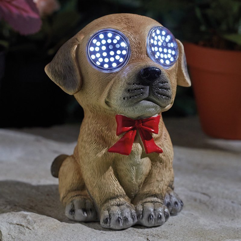 Smart Solar Blinkin' Dog with Moving Light Up Eyes – Southwood Garden ...