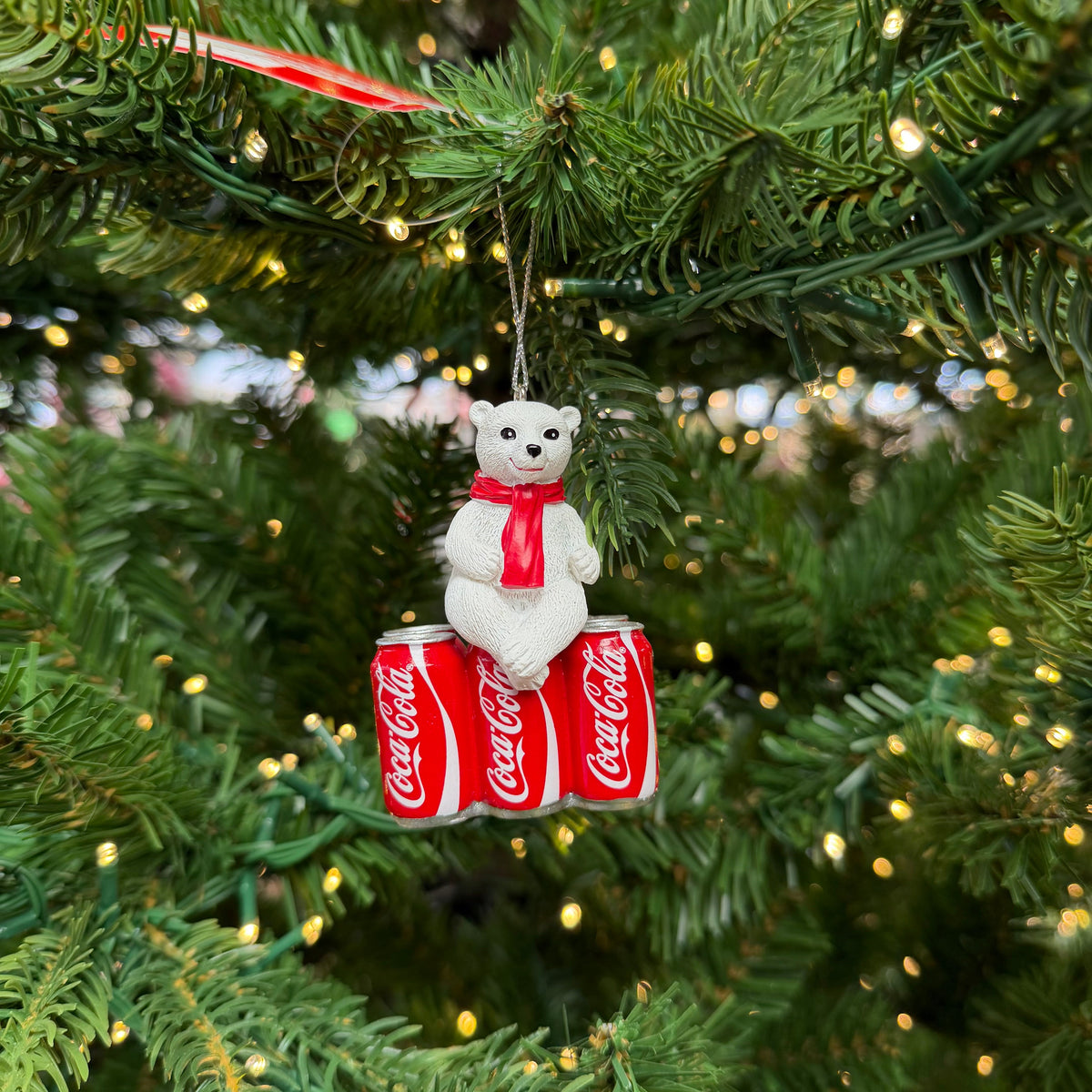 Coca-Cola Polar Bear on 6 Pack of Cokes Christmas Bauble – Southwood ...