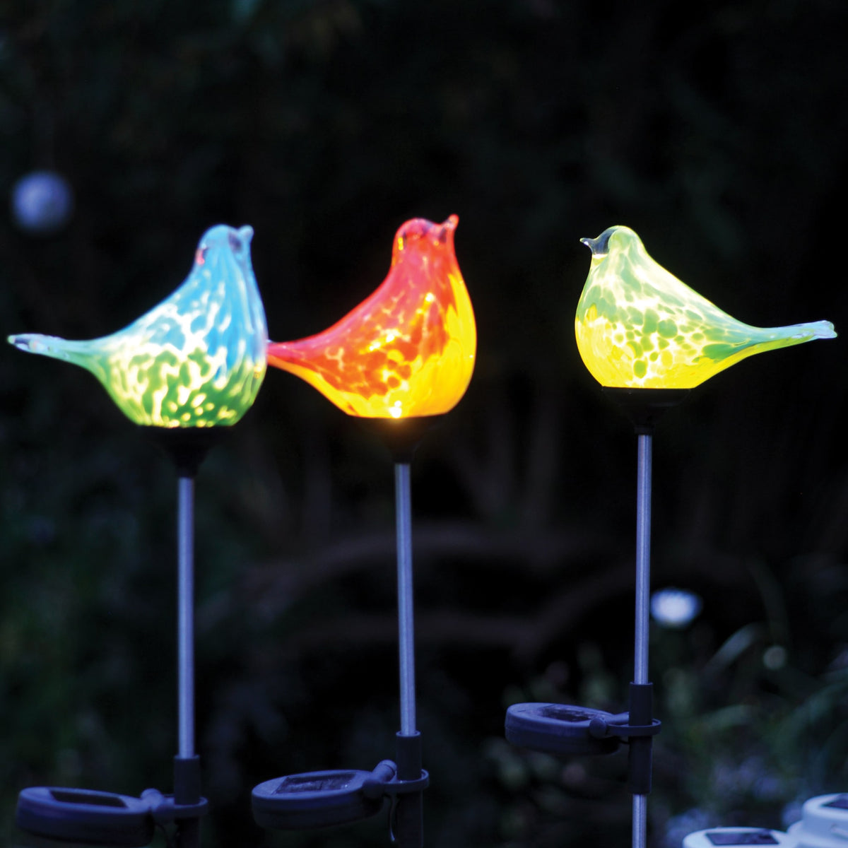 Special Offer Glass Dove Bird Solar Light Up Stake – Southwood Garden ...