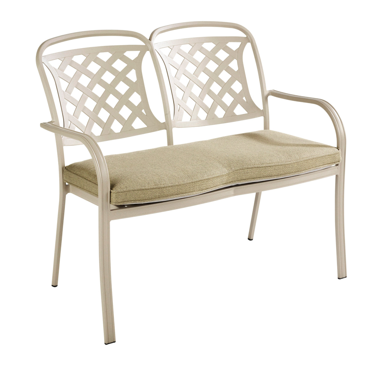 Hartman - Berkeley Cast Aluminium Highback Bench with Maize Frame & Wh ...