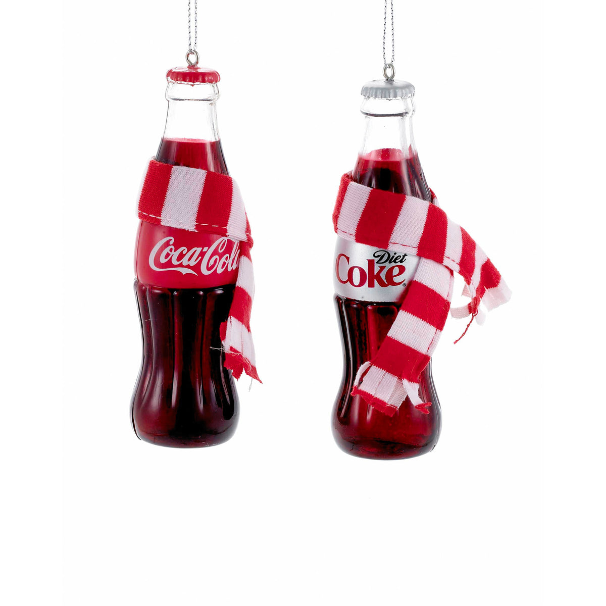 Coca-Cola Bottle with Red & White Scarf Christmas Bauble - Single ...