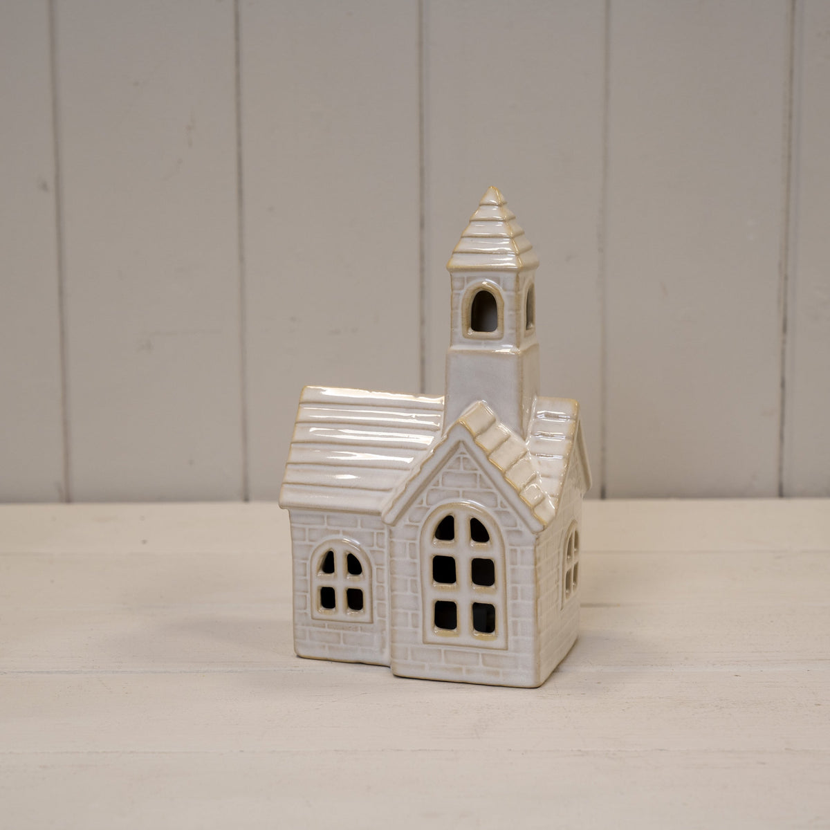 Ceramic LED Church Ornament – Southwood Garden Centre