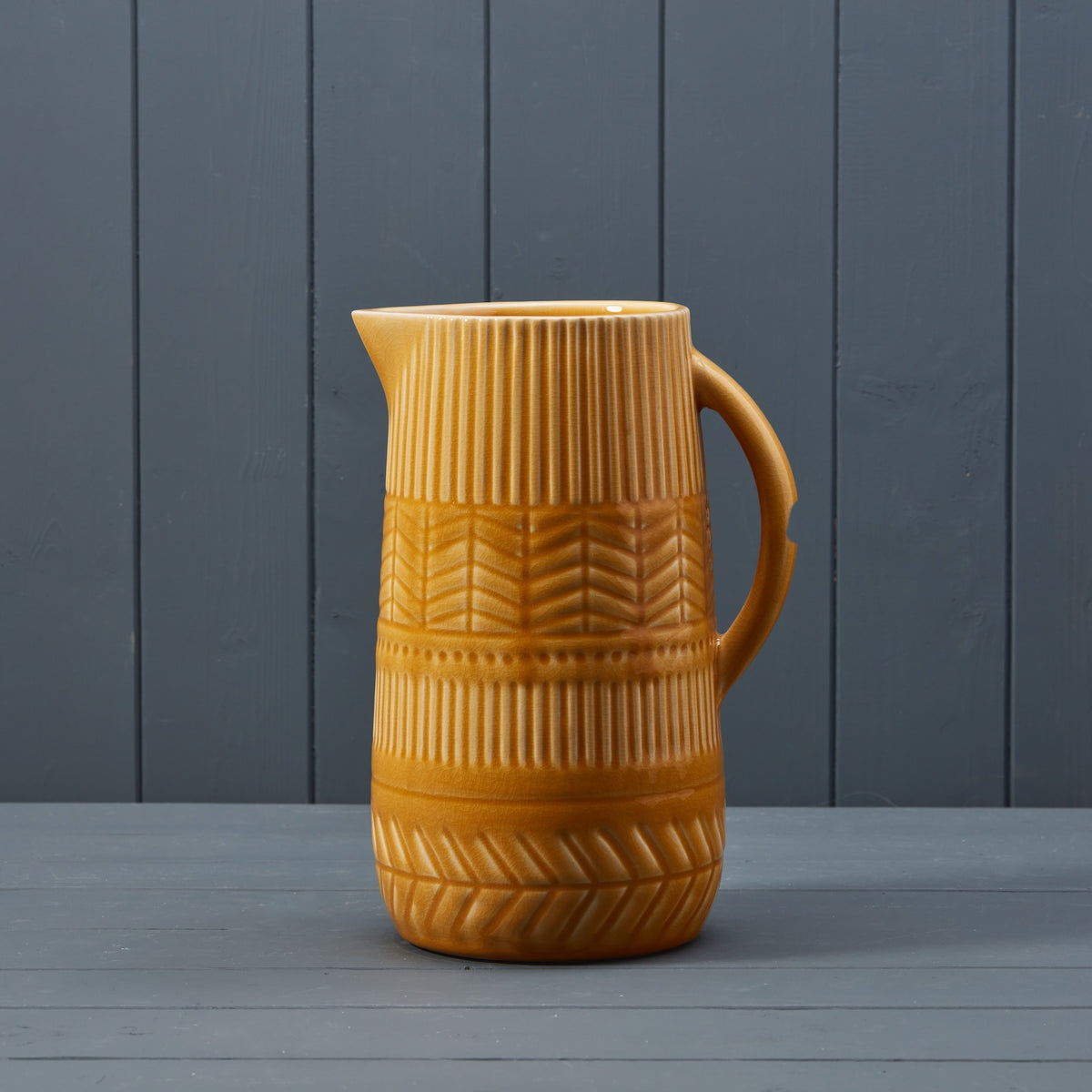 Yellow Textured Ceramic Jug - 26.5cm – Southwood Garden Centre