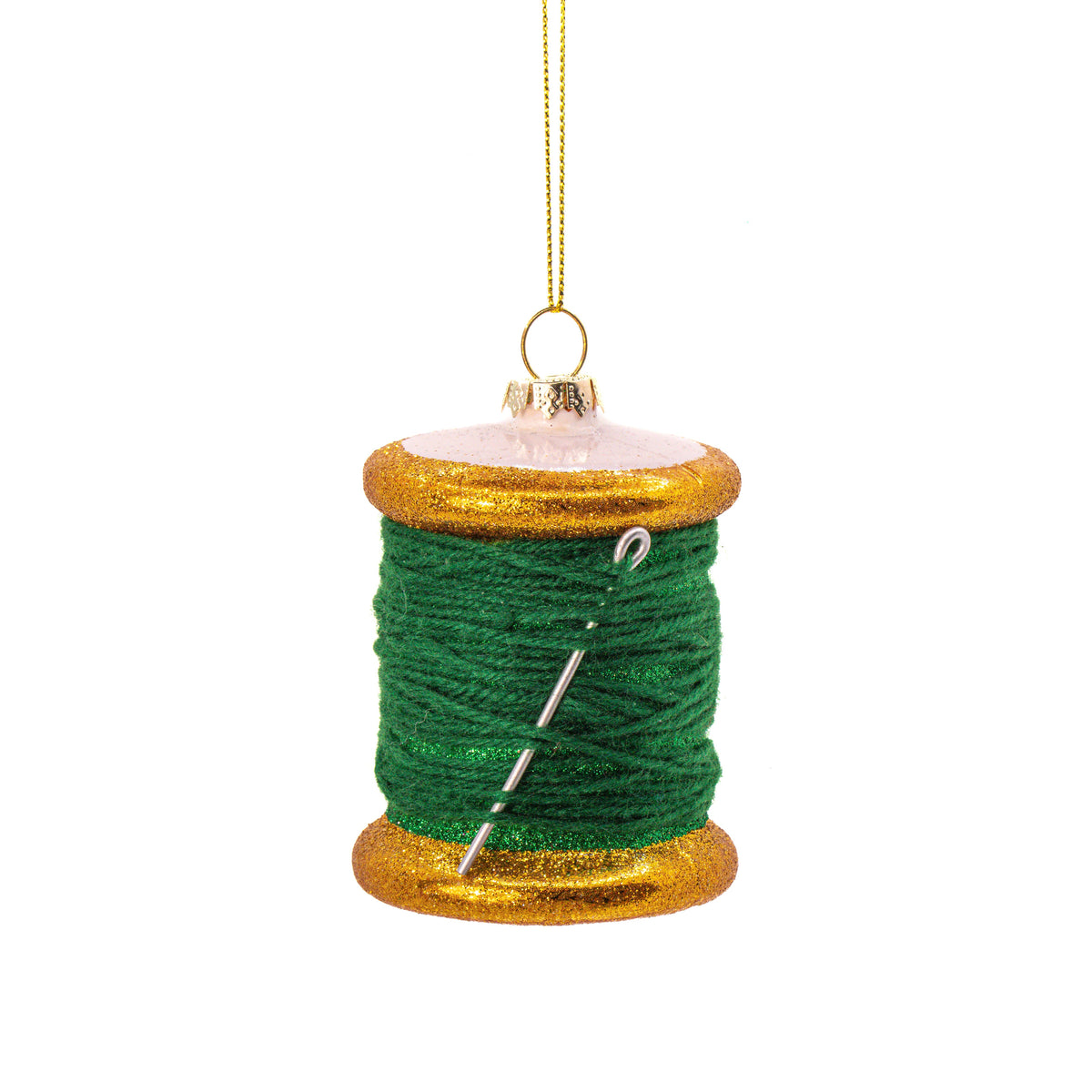 Thread Needle & Spool Shaped Glass Christmas Bauble – Southwood Garden ...