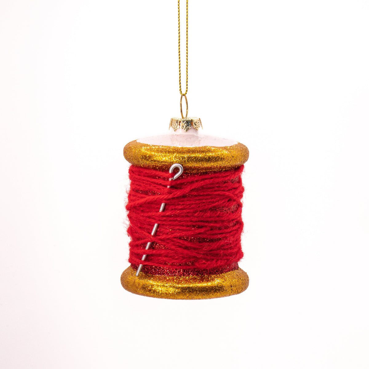 Thread Needle & Spool Shaped Glass Christmas Bauble – Southwood Garden ...