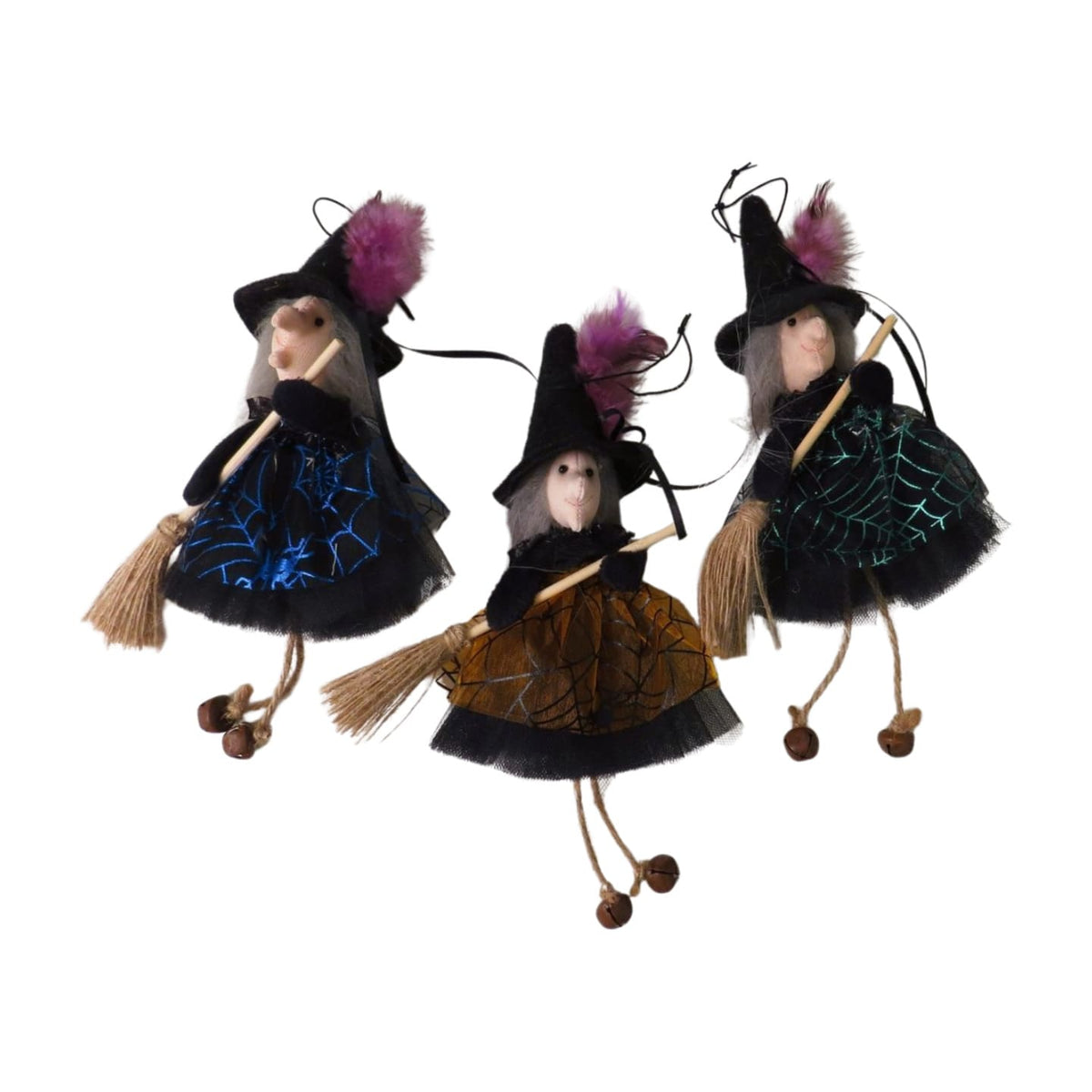 Traditional Halloween Hanging Witch with Broom - 23cm – Southwood ...