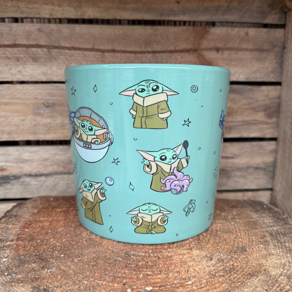 Disney Star Wars GROGU Baby Yoda with Butterflies Green Large House Pl ...