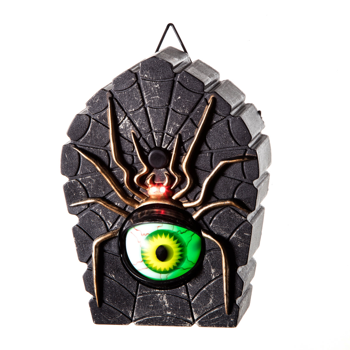 Premier Animated Spider Halloween Moving Eyeball Doorbell Decoration ...