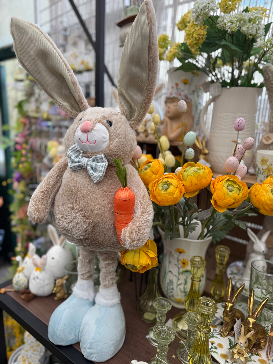 Giant 1m Standing Easter Bunny Rabbit with Carrot & Extendable Legs ...