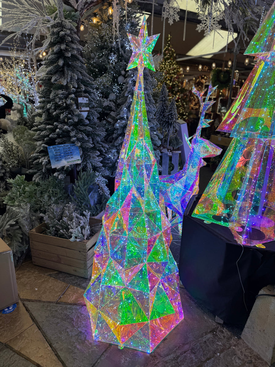 Jingles 167cm Iridescent Diamond Christmas Tree with 450 LEDs - Prisma ...