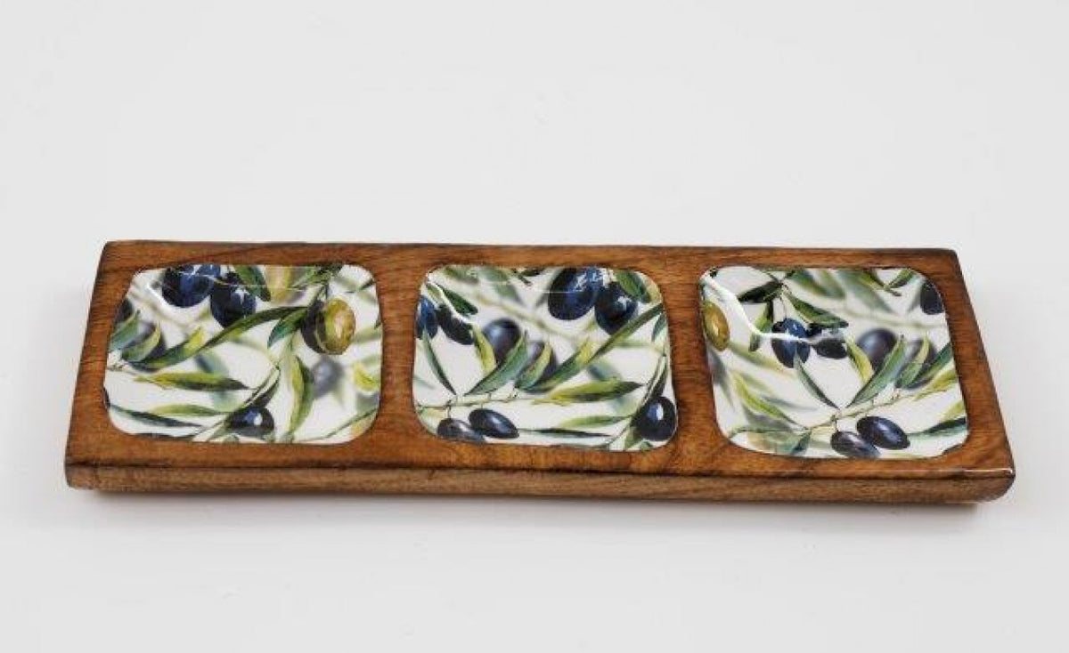 Olive Enamelled Sectional Tray - 30x10cm – Southwood Garden Centre
