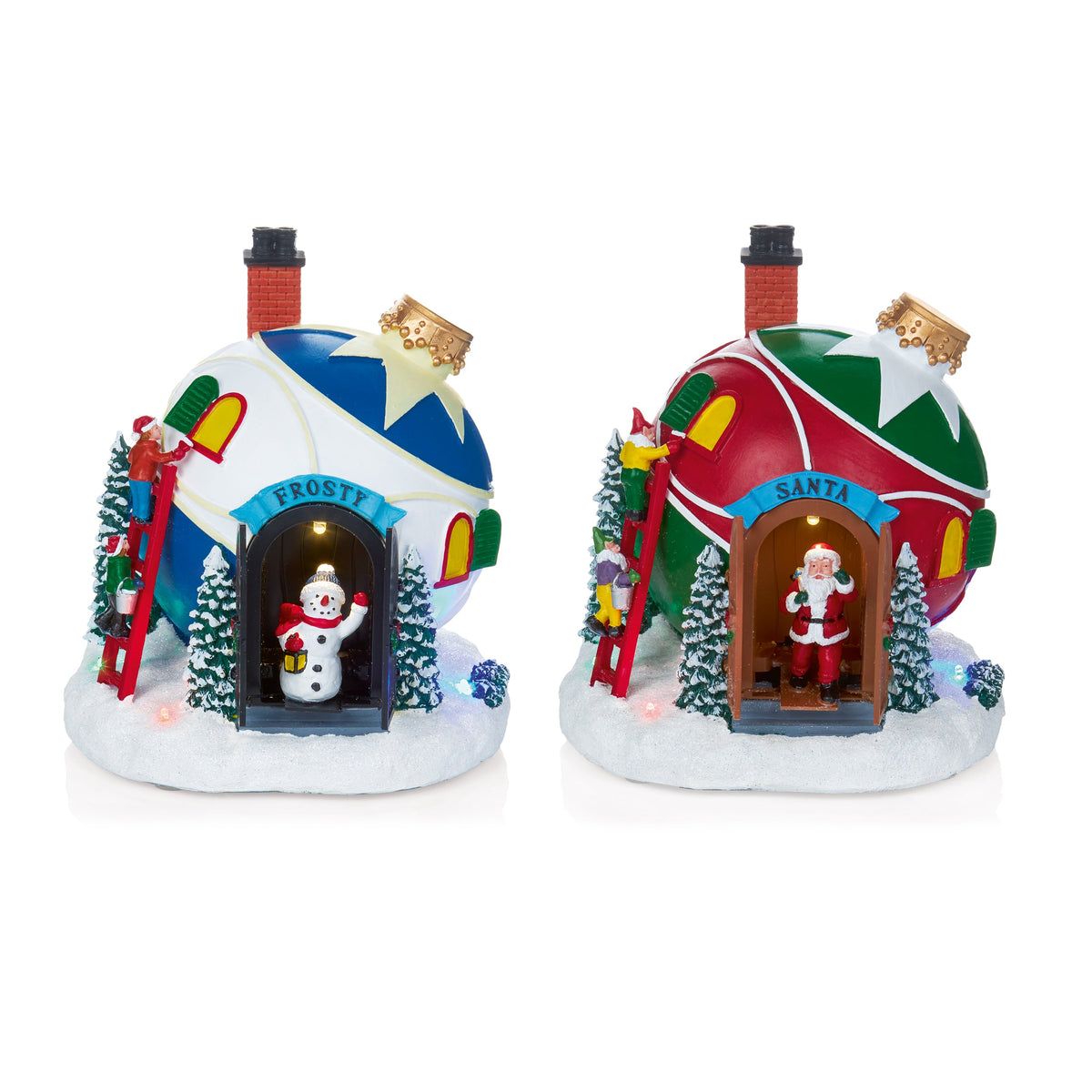 Illuminated Animated Bauble House Featuring an Opening Door – Southwood ...