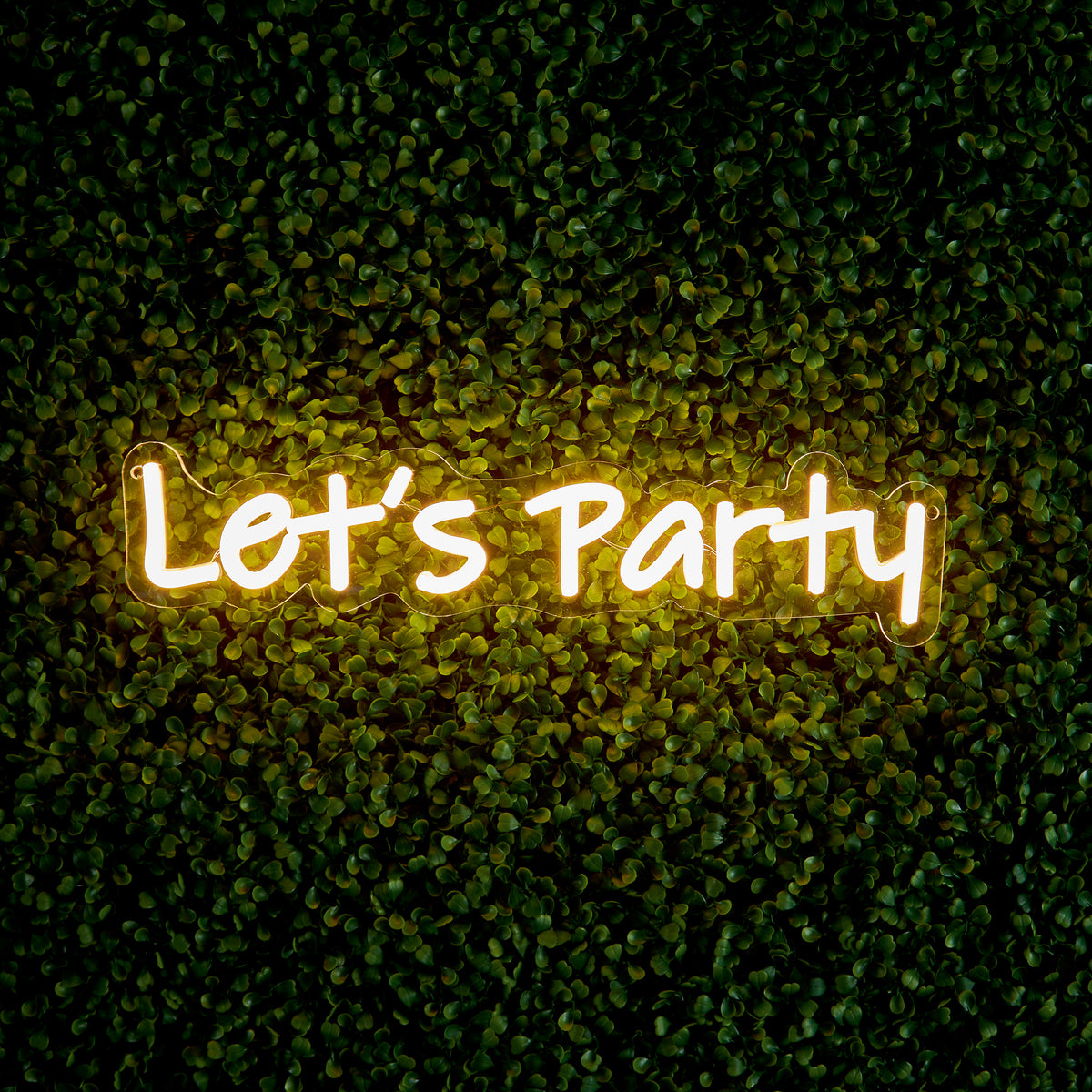 Let's Party Warm White LED Neon Wall Sign - 42cm – Southwood Garden Centre