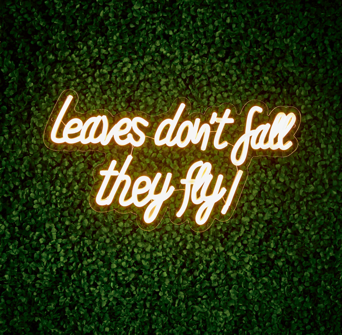 Autumn leaves don't fall they fly!" LED Neon Sign" 42cm – Southwood ...