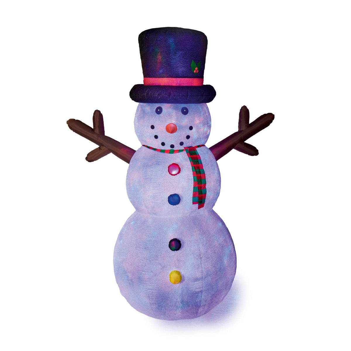 Mega Giant Inflatable Plush Light Up Snowman Christmas Decoration - 36 ...