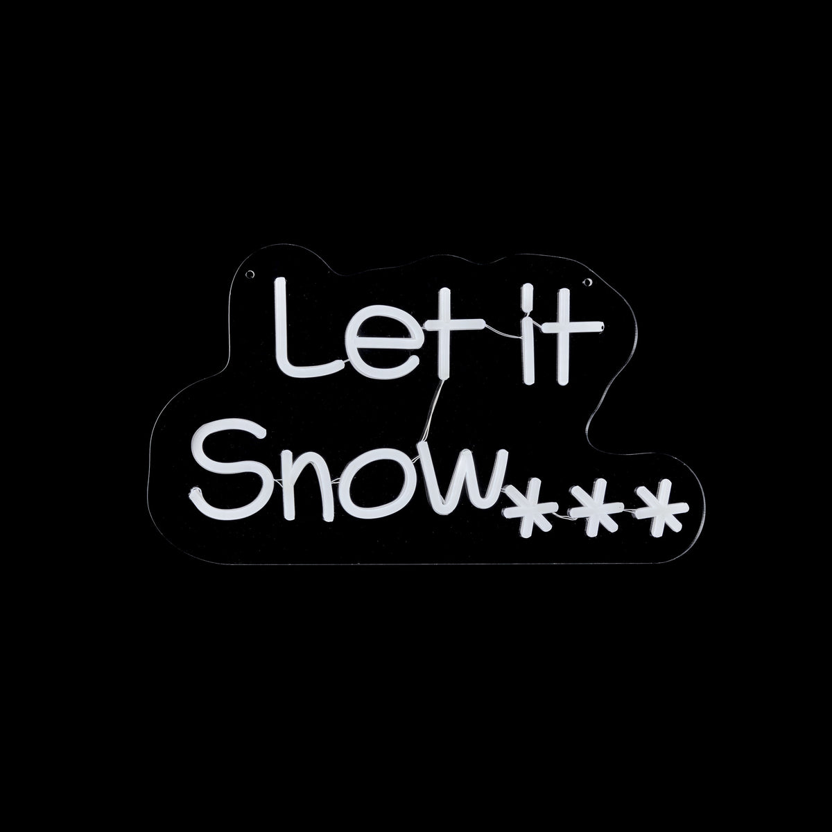 Let It Snow Hanging Lit Neon LED Sign - 40cm – Southwood Garden Centre