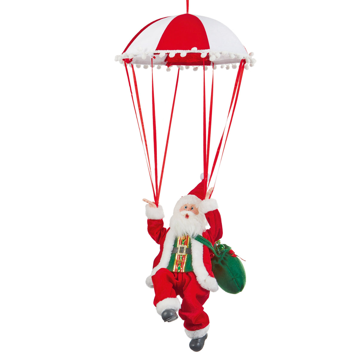 Musical Animated Parachuting Santa - 70cm – Southwood Garden Centre