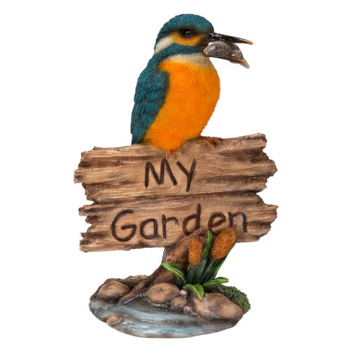 Vivid Arts - My Garden Kingfisher Bird Sign – Southwood Garden Centre