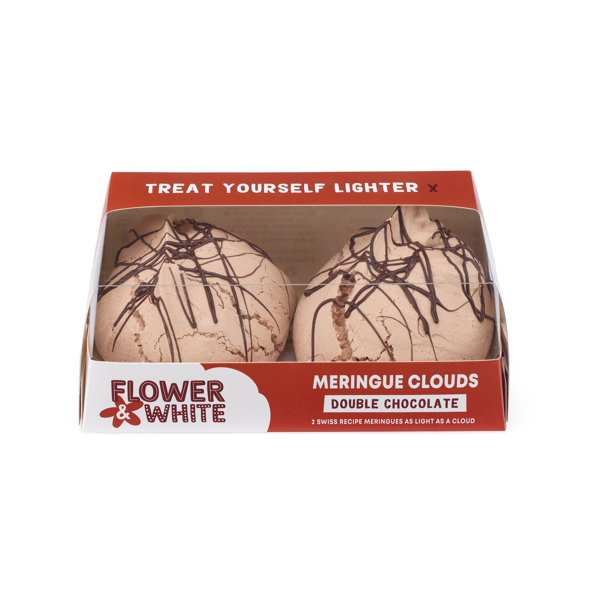 Flower & White - Double Chocolate Meringue Clouds Twins - 130g ...