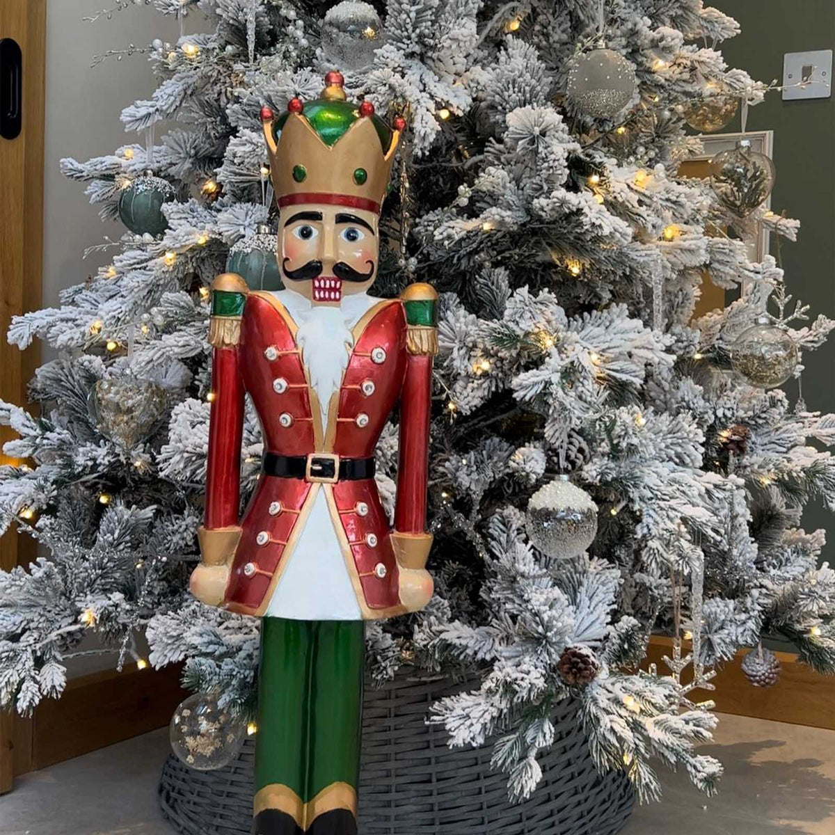 Norbert The 3ft Traditional Red Light Up LED Nutcracker - Indoor or Ou ...