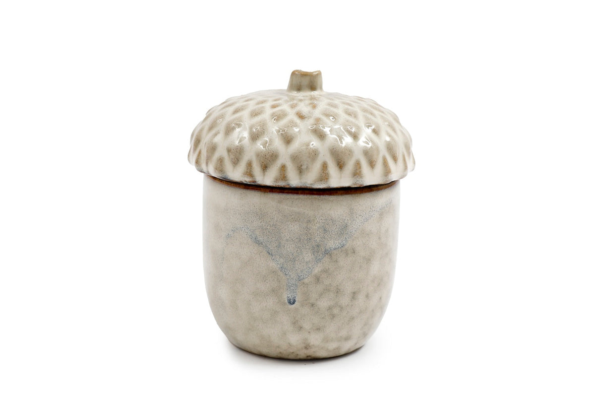 Glazed Ceramic Acorn Pot with Lid - Small – Southwood Garden Centre