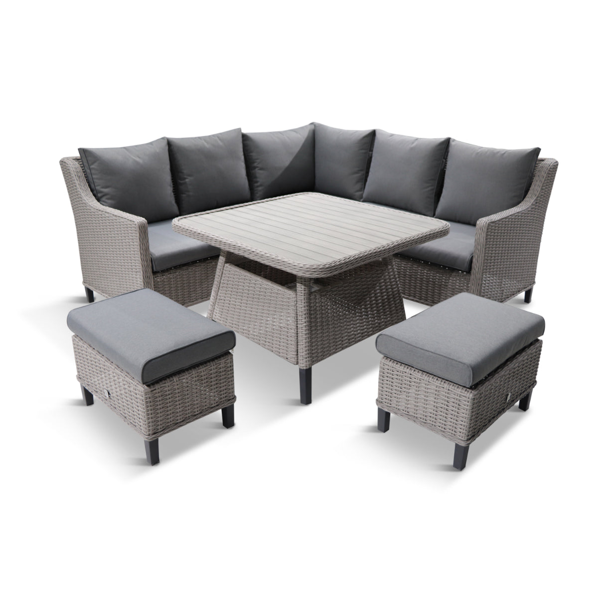 Leisure Grow - Oslo Compact Modular Corner Dining Set with 100cm Squar ...