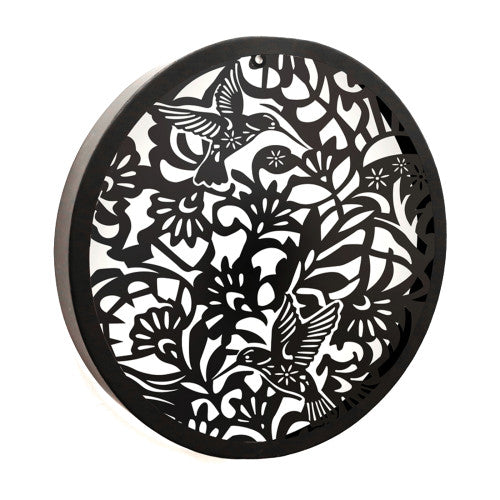 Metal Hummingbird Circular Solar Wall Panel – Southwood Garden Centre